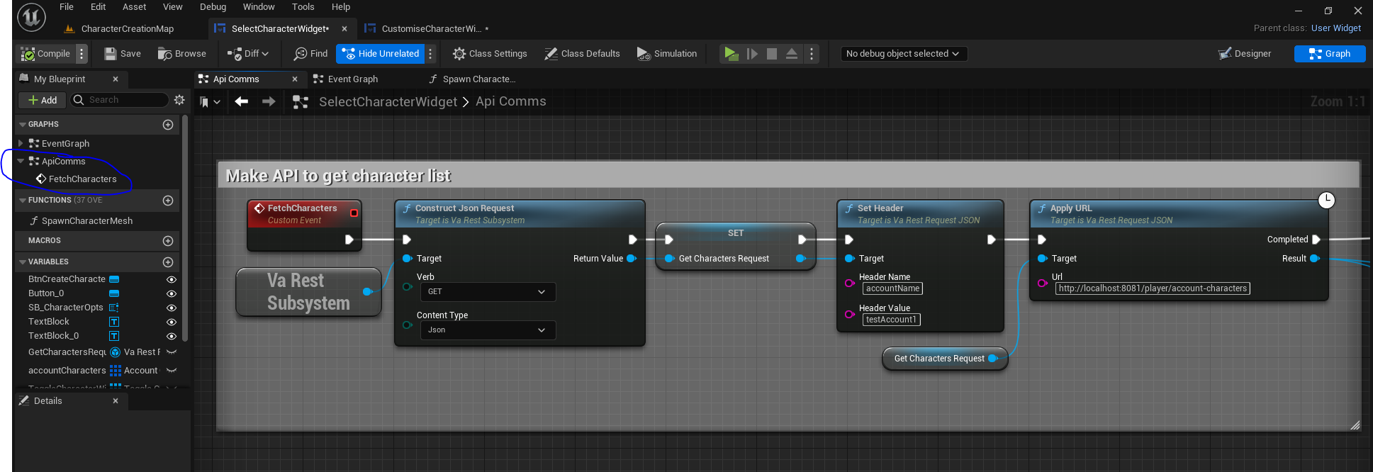 Unreal Engine Create Custom Character Screen Part 5